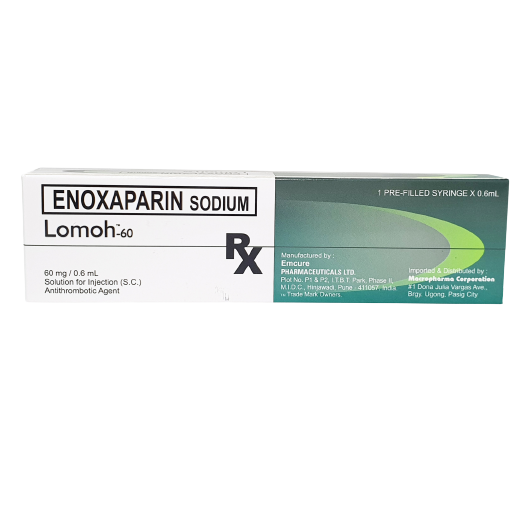 LOMOH-60 Enoxaparin Sodium 60mg / 0.6mL Solution for SC Injection 0.4mL ...